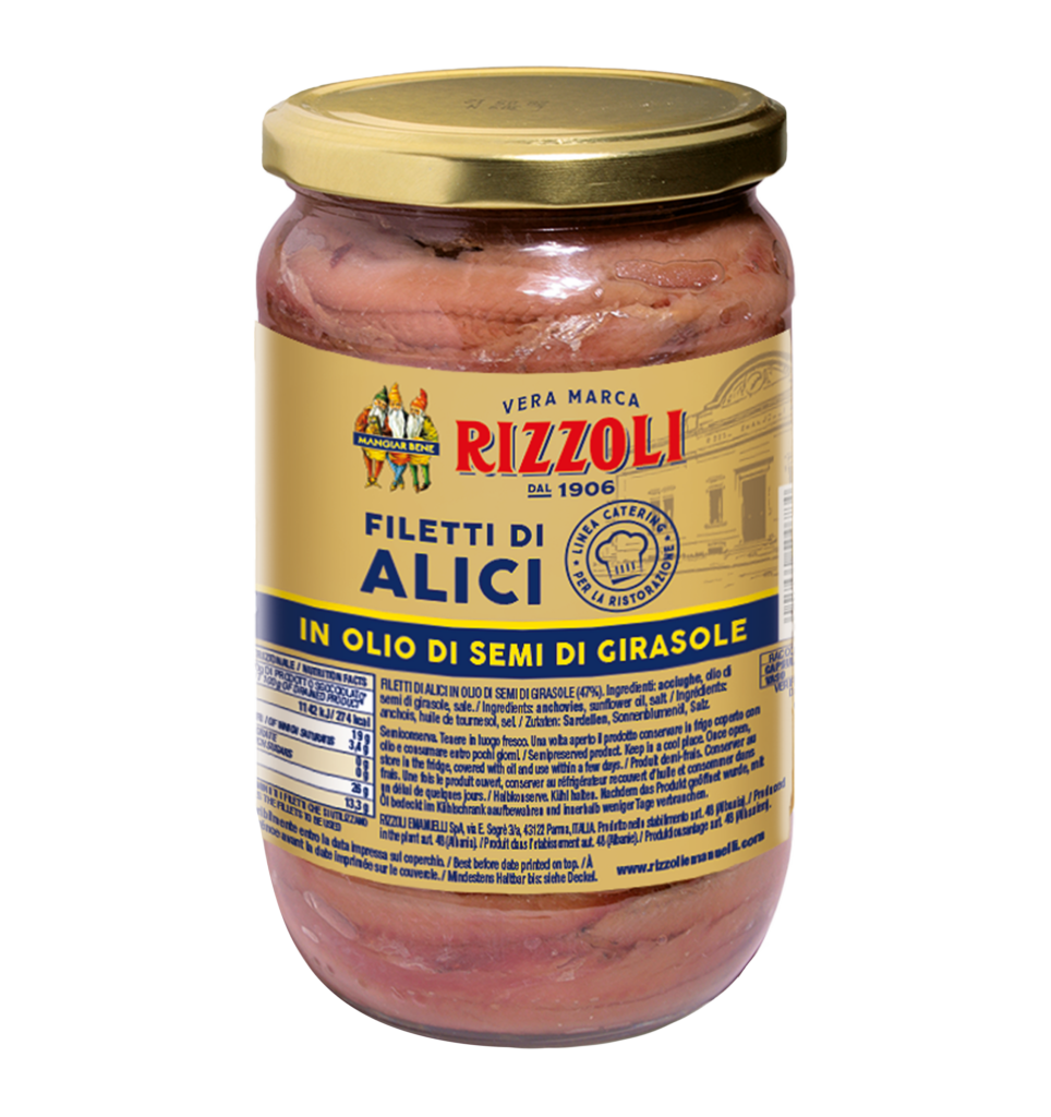 Filetti di Alici in Olio di Semi di Girasole Linea Catering | Rizzoli